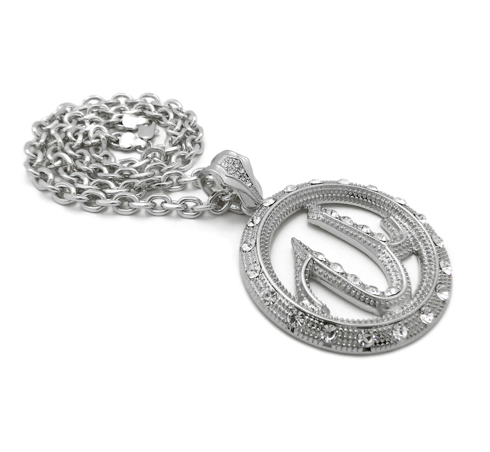 Hip Hop Usher U Pendant 7mm/18",20",24",30" Link Chain Fashion Necklace ...