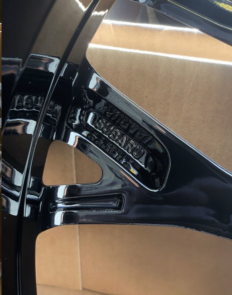 19" Subaru STi STI WRX Gloss Black Wheels Rims Rines Stock Factory OEM ...