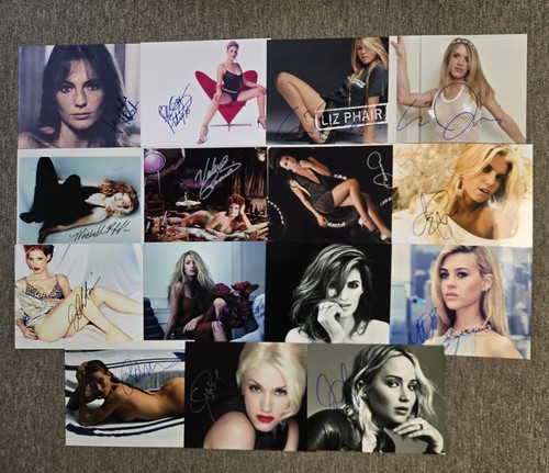 Lot Of Signed Autographed 8x10" Photographs Models Collage Material B42 ...