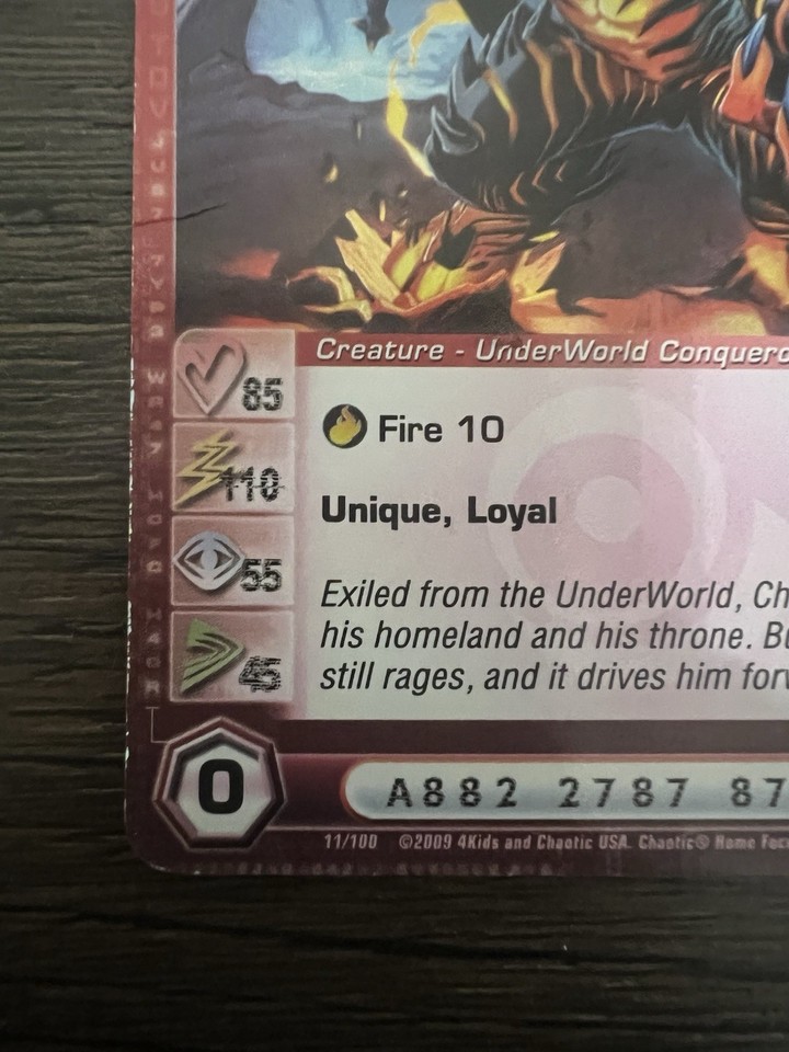 Chaotic TCG : Chaor The Fierce 1st Edition Ultra Rare Card Max Energy ...