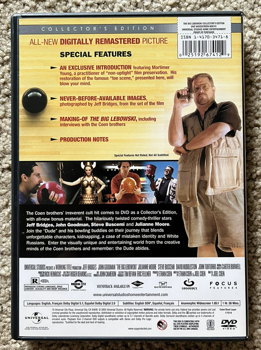 The Big Lebowski Dvd Cover