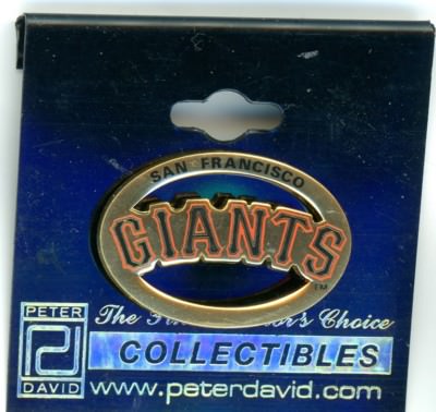 Giants Oval Logo Pin 1999 San Francisco New On Card Peter David PDI ...