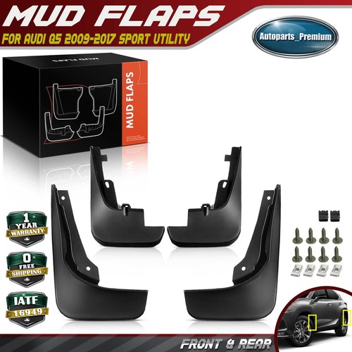 Set of 4 Front & Rear Splash Guards Mud Flaps Mudguard for Audi Q5 2009 ...