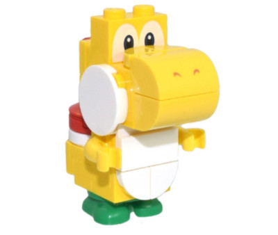 Lego Yellow Yoshi 71400 White Tile Super Mario Minifigure | eBay UK
