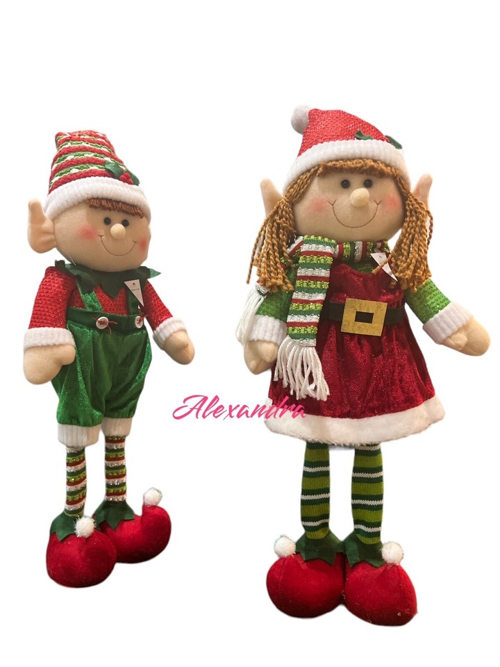 Free Standing Elf Couple Christmas Decor Santa’s Little Helper’s Door ...