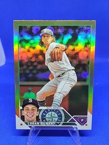 Logan Gilbert 2023 Topps Gold Foil Baseball Card Seattle Mariners #424 ...