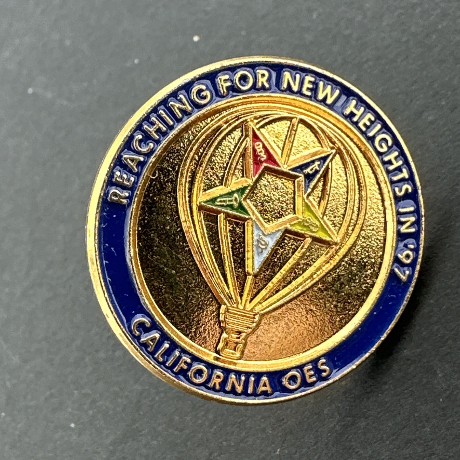 California OES 1997 Lapel Pin Order of the Eastern Star Reaching for ...