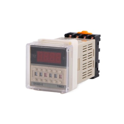 AC 110V Digital Time Delay Relay With Socket Base Replacement for Omron ...