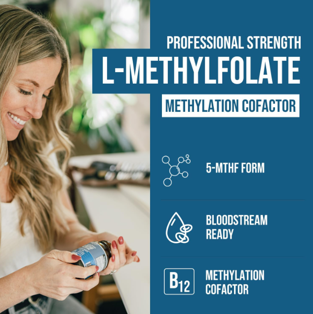 L Methylfolate 1000Mg plus Methyl B12 - Active 5-MTHF Form, MTHFR ...