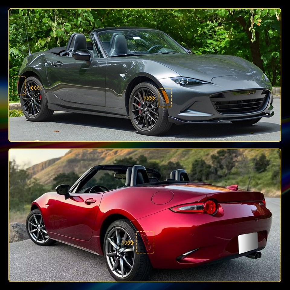 2-40 Amber Red Front Rear Side Marker Light Housing For 2016-23 Mazda ...