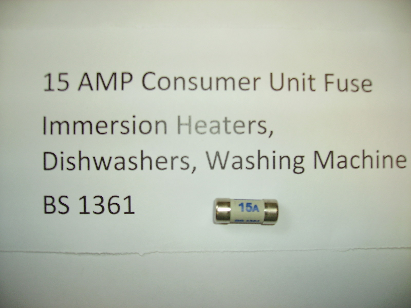 2 x 5, 15 & 30 AMP Consumer Unit Fuses BS1361 Lighting Heaters Domestic ...
