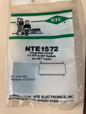 NTE Electronics NTE1572 INTEGRATED CIRCUIT TV VIDEO IF/SOUND IF/AUDIO DRIVER 24- | eBay