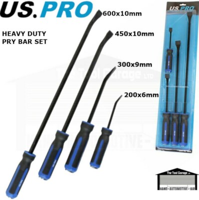US PRO Tools 4pc Heavy Duty Pry, Crow, Jemmy Bar Set, Bars NEW 6868 ...