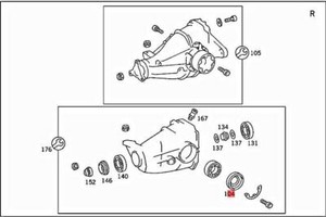 Genuine MERCEDES A124 C107 C123 C124 C126 C140 R107 Sealing ring ...