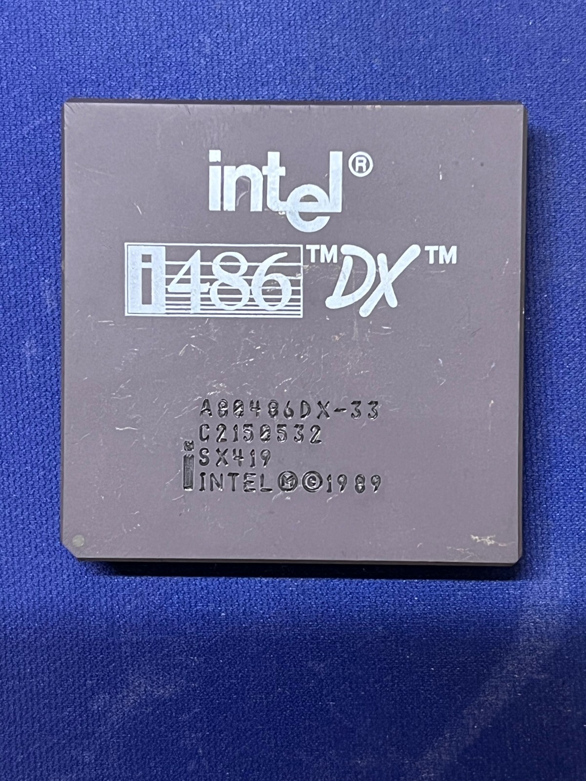 Intel 486DX-33 A80486DX-33 SX419 Socket 3 Rare Collectible i486 486DX ...