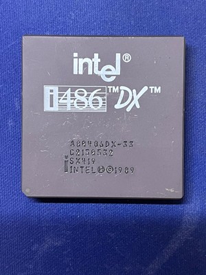 Intel 486DX-33 A80486DX-33 SX419 Socket 3 Rare Collectible i486 486DX ...