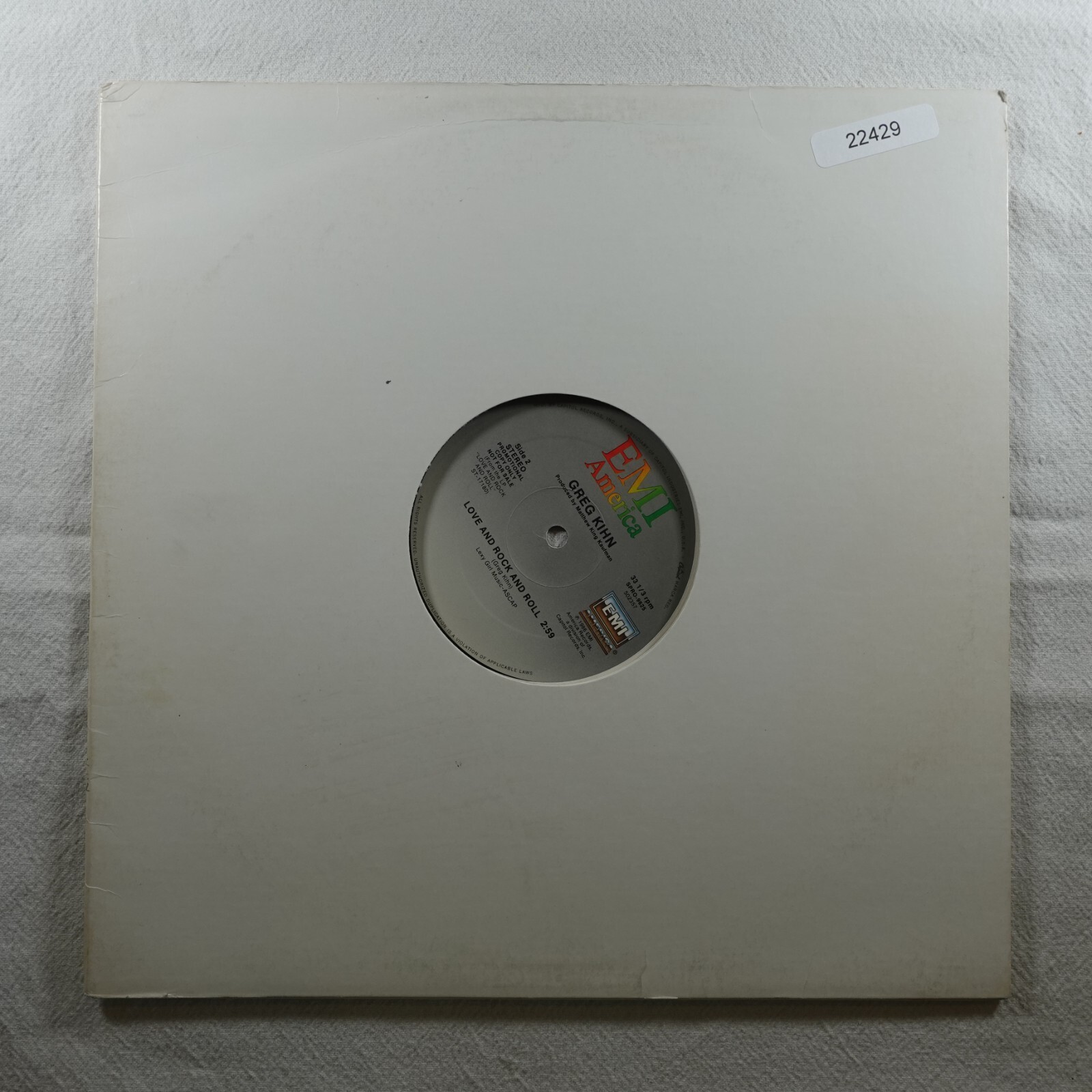 Greg Kihn Band Love And Rock And Roll Record Album Vinyl LP | eBay