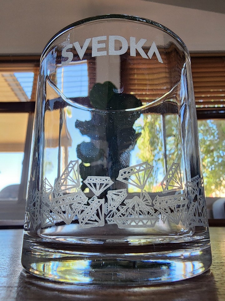 RARE Svedka Vodka Icy Diamonds Sipping Rocks Tumbler Glass | Etched | eBay