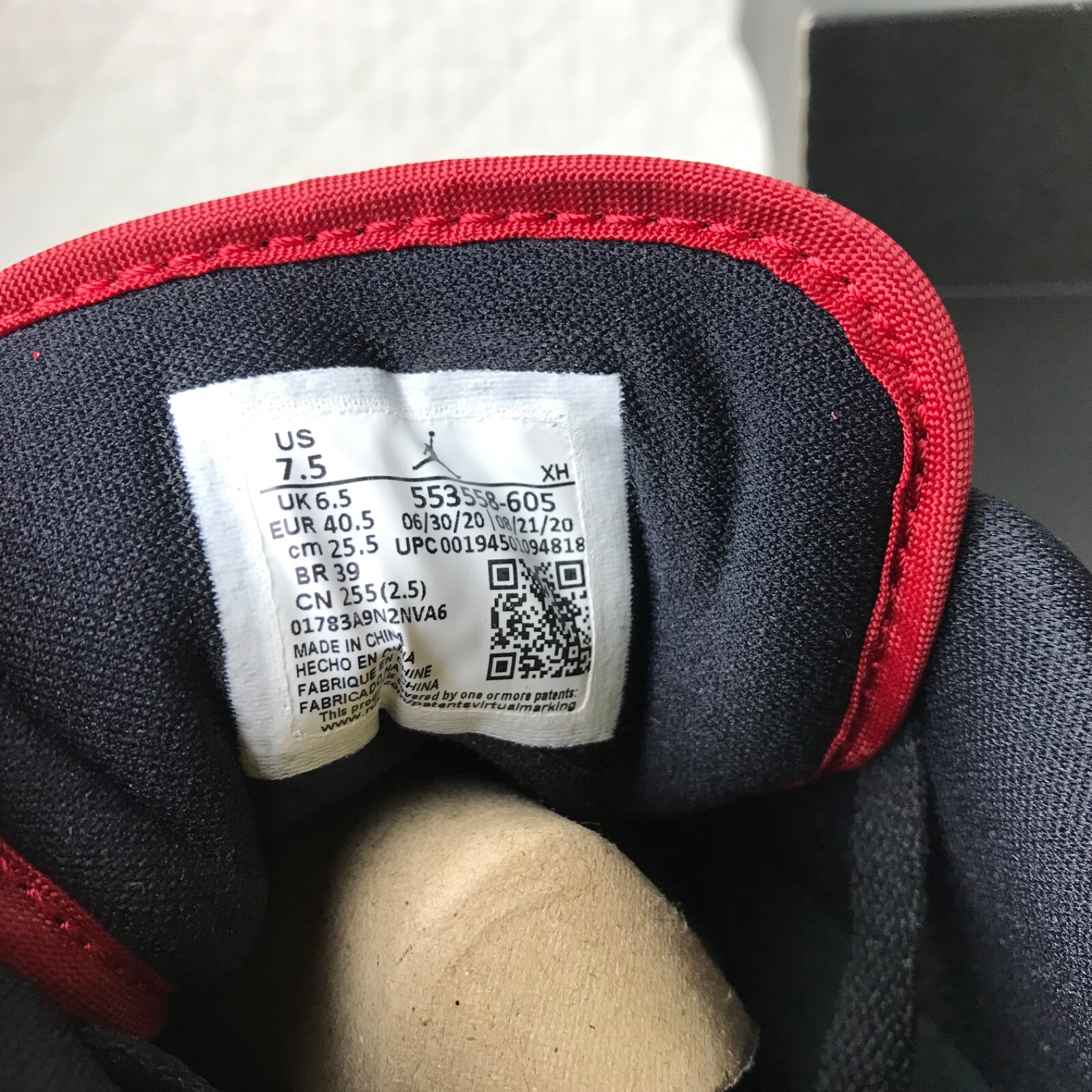 Nike Air Jordan 1 Low Shoes Men’s SZ 7.5 Reverse Bred Pebbled Swoosh ...