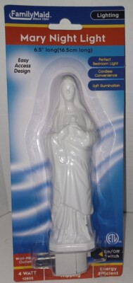 Mother Mary Virgen Maria Saint religious Holy Night Light plug in luz ...