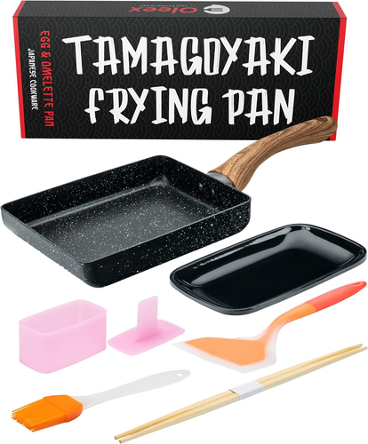 Tamagoyaki Pan Set – Japanese Omelette Pan Cooking Tools like Musubi ...