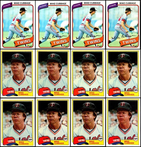 Mike Cubbage Minnesota Twins (23) Card Lot - Running Low – Final Chance ...