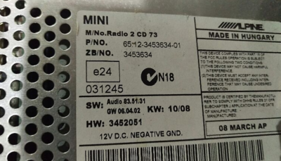 2010 Mini Cooper Radio Receiver CD Player OEM 10 | eBay