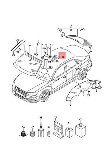Genuine Crystal silver Cover Cap AUDI 8V5907299EP5 | eBay