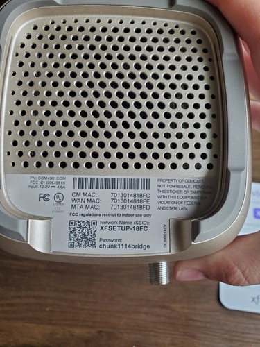 Xfinity xFi Gateway Router XB8-T Wifi CGM4981COM W/Power Adapter EUC ...