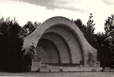 1950s EAST LANSING MICHIGAN MICHIGAN STATE COLLEGE BAND SHELL POSTCARD ...