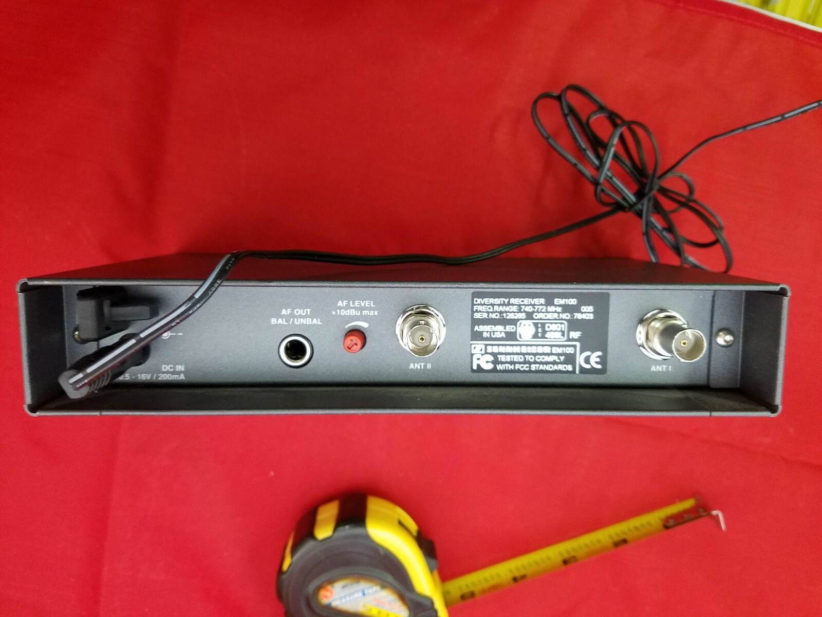 SENNHEISER EM100,EW100 Diversity Receiver 740-772Mhz ANTENNAS, POWER ...