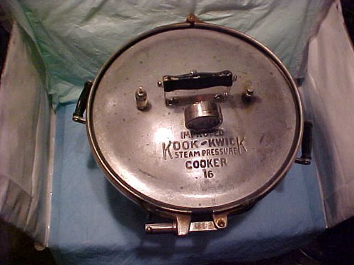 OLD VINTAGE Improved Kook-Kwick Steam Pressure Cooker #16 MODEL NO. 606 ...