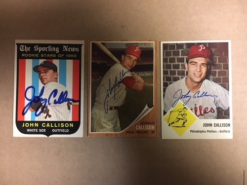 Autographed Johnny Callison 1963 Fleer Card Phillies JSA | eBay