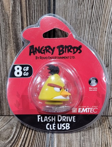 USB Flash Drive Angry Birds Yellow Bird 8GB Sealed w/ New Carry Strap ...