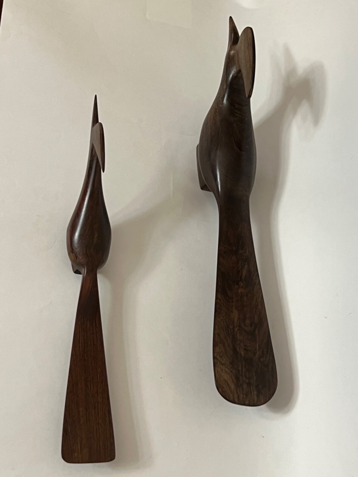 Pair of Carved Wood Roadrunners 15"x4 1/2" and 11 3/4"x3 3/4" | eBay