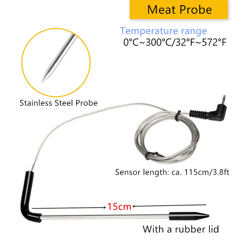 Replace Spare Stainless Meat Probe BBQ Sensor for INKBIRD Bluetooth ...