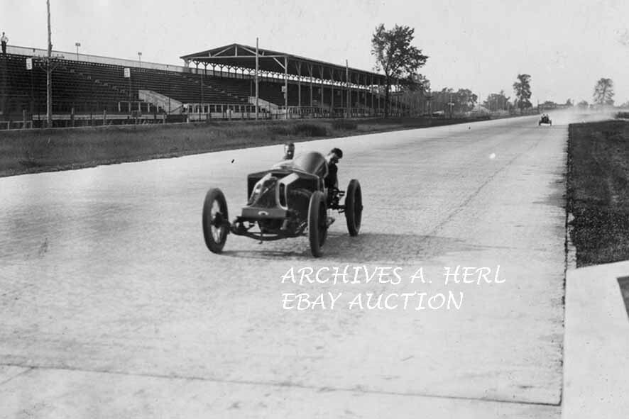 Keeton Indy car Bob Burman 1913 Indianapolis 500 race photo photograph ...