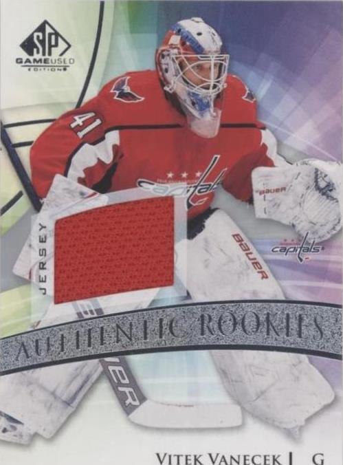2020-21 Upper Deck SP Game Used - Authentic Rookies Vitek Vanecek #127 ...