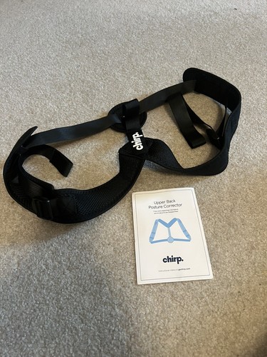 Chirp Upper Back Posture Corrector Black Adjustable Unisex | eBay