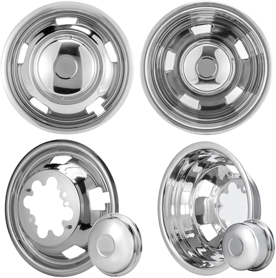 4Pcs for 2003-2018 DODGE 3500 17" Dual Wheel Steel Simulators Dually ...