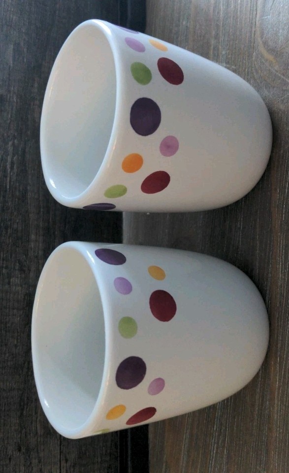 Pampered Chef Simple Additions Dots Coffee Mugs Cups #2073 Set of 8 | eBay
