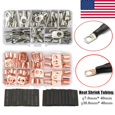 140X Assortment Car Auto Copper Ring Terminal Wire Crimp Connector ...
