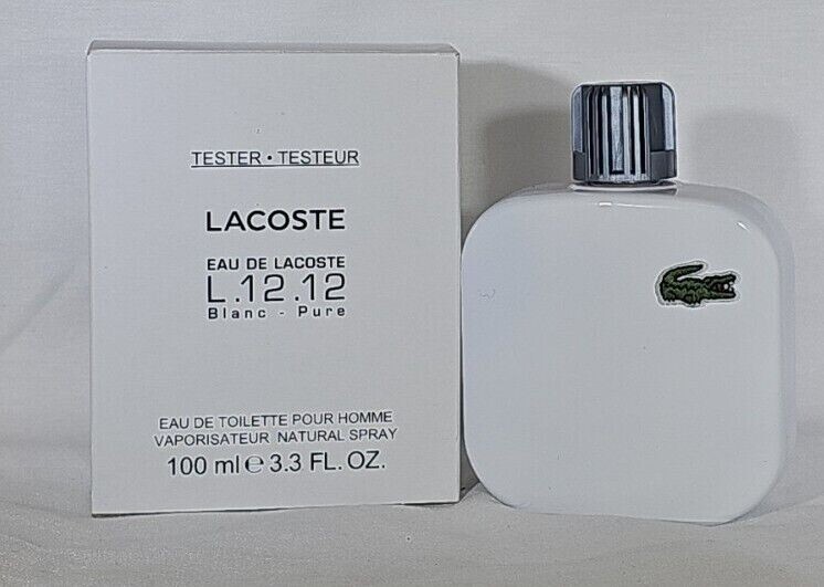 Lacoste L.12.12 Blanc Pure Men 100ml 3.3.Oz Eau De Toilette WHITE BOX ...
