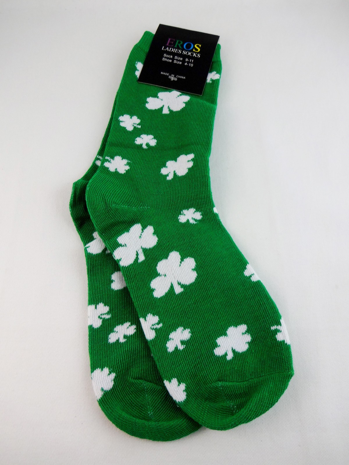 St. Patrick's Day Socks Ladies Crew Length Size 9-11 One Pair | eBay
