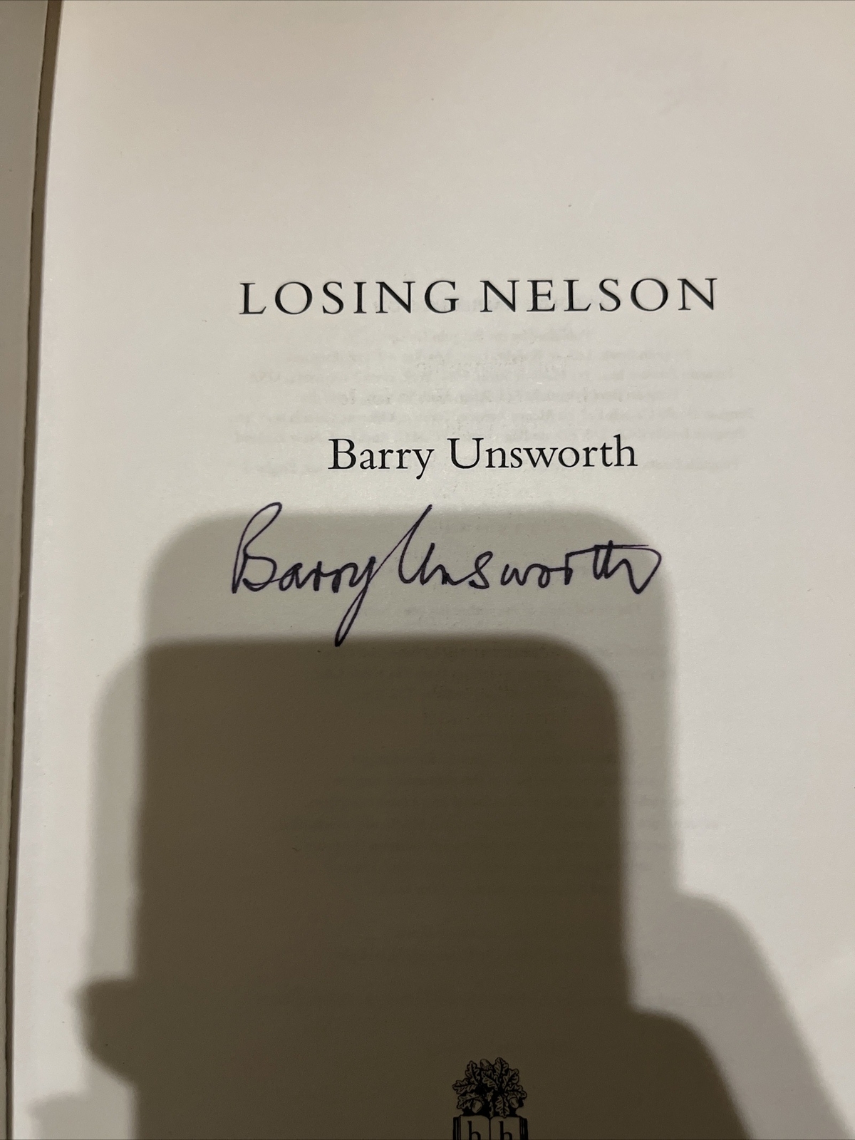 Losing Nelson by Barry Unsworth 9780241137000 for sale online | eBay
