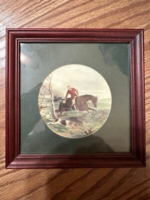 VINTAGE W.J. SHAYER EG HESTER ENGLISH FOX HUNTING FRAMED PRINT GONE ...