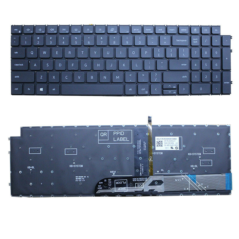 New US Backlit Black Keyboard for Dell Vostro 15 5510 5515 5620 5625 No ...