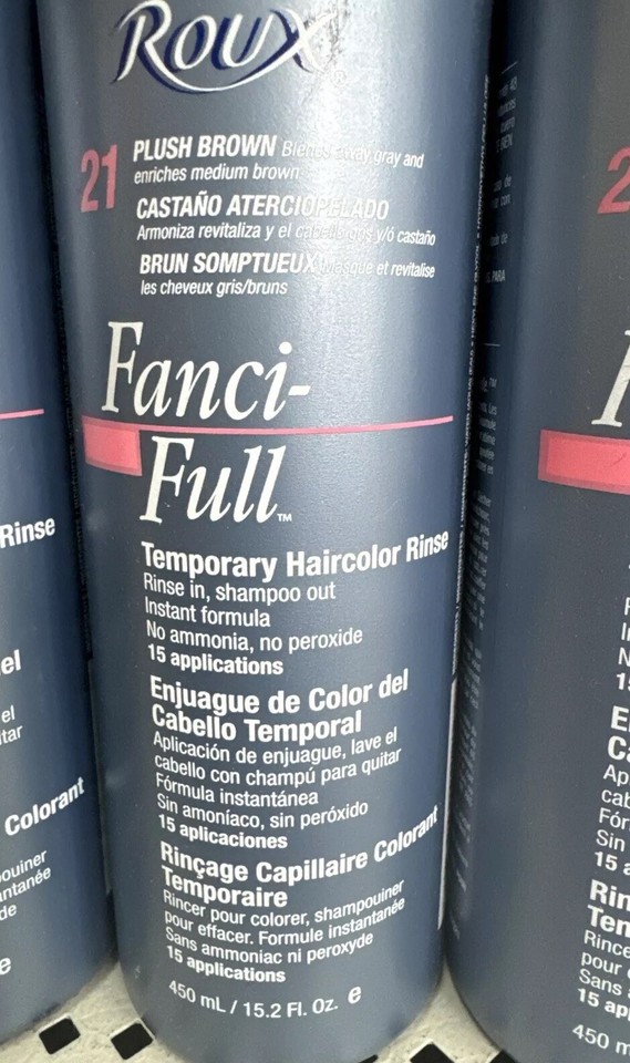 Roux 21 Full Temporary Hair Color Rinse Spun Plush Brown Dye Ammonia ...