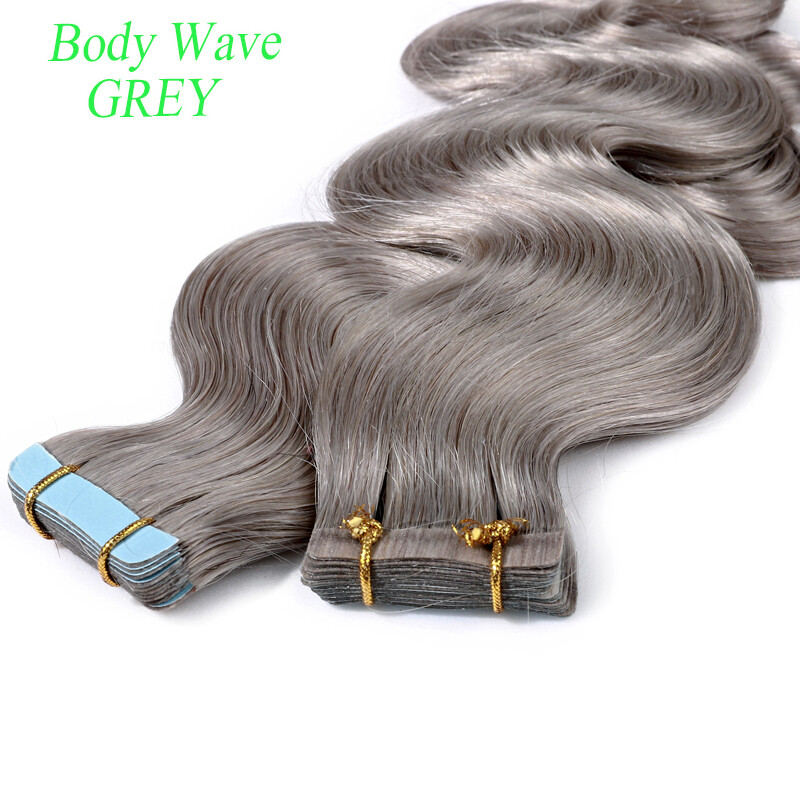 Invisible Body Wave Tape In Remy Human Hair Extensions Skin Weft THICK ...