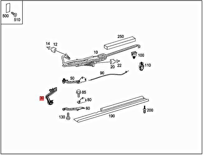 MERCEDES Mercedes-Benz OEM Side Sliding Door-cable Duct Right ...
